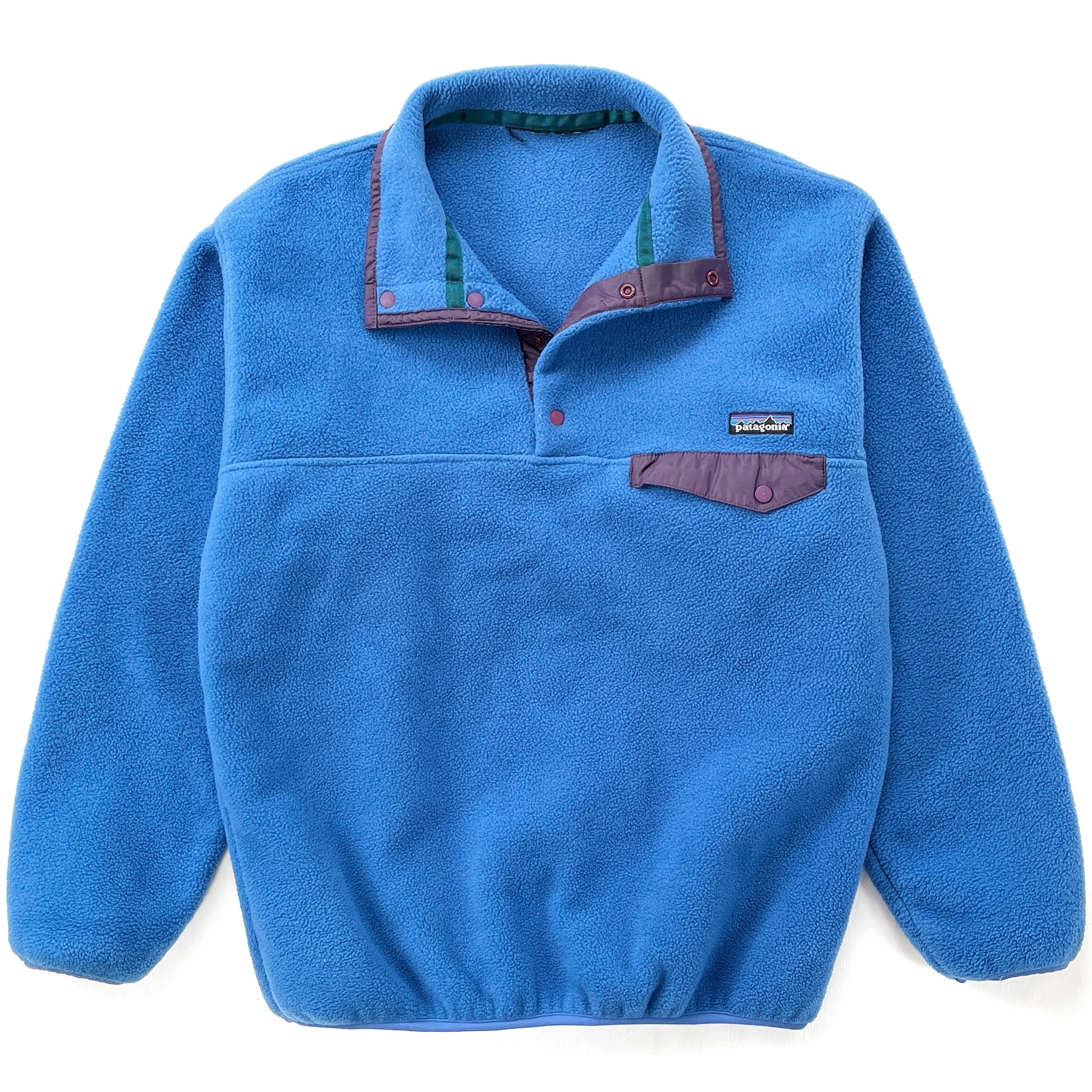 1996 Patagonia Synchilla Snap-T Fleece Pullover, True Blue (M)